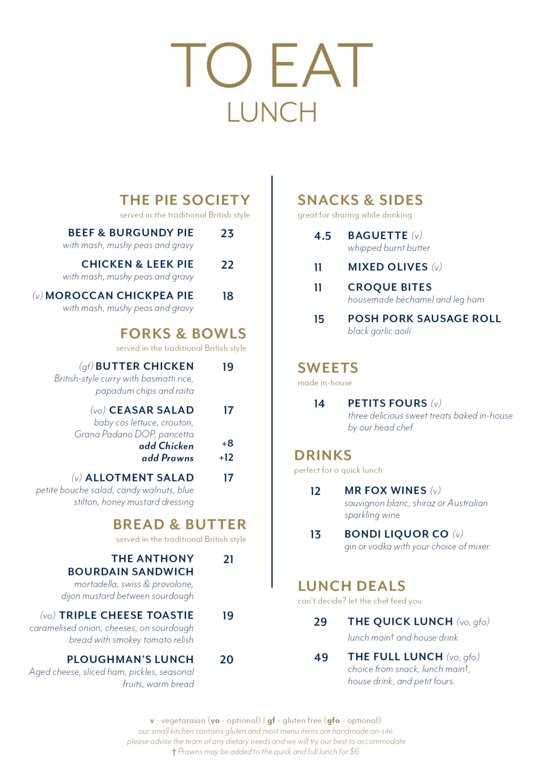 Lunch in The Rocks | The Fox Hole